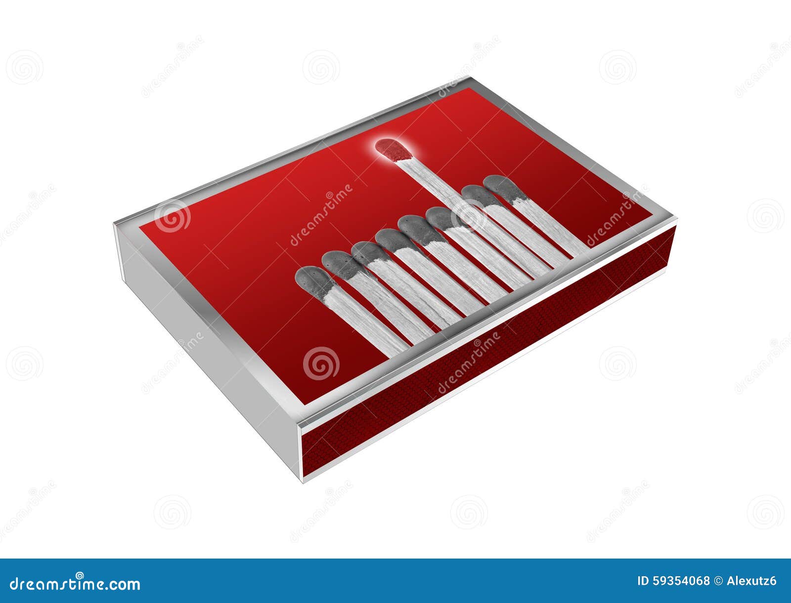 Matchbox isolated on white stock illustration. Illustration of unlit ...
