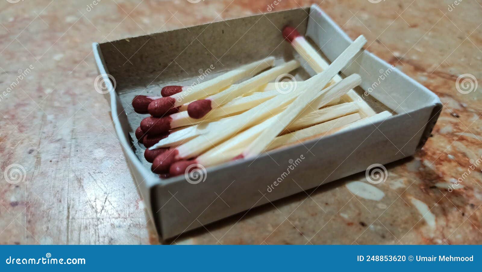 A Matchbox on the Kitchen Tiles Stock Photo - Image of lunch, wood ...