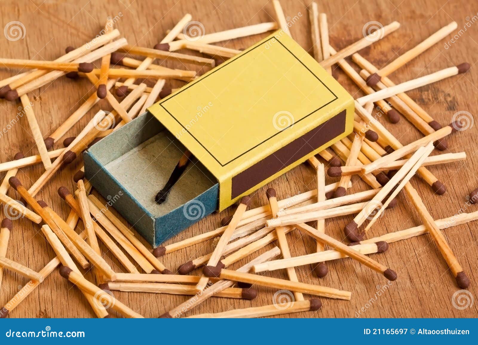 Matchbox Lying on Pile of Matches Stock Image - Image of matchstick ...