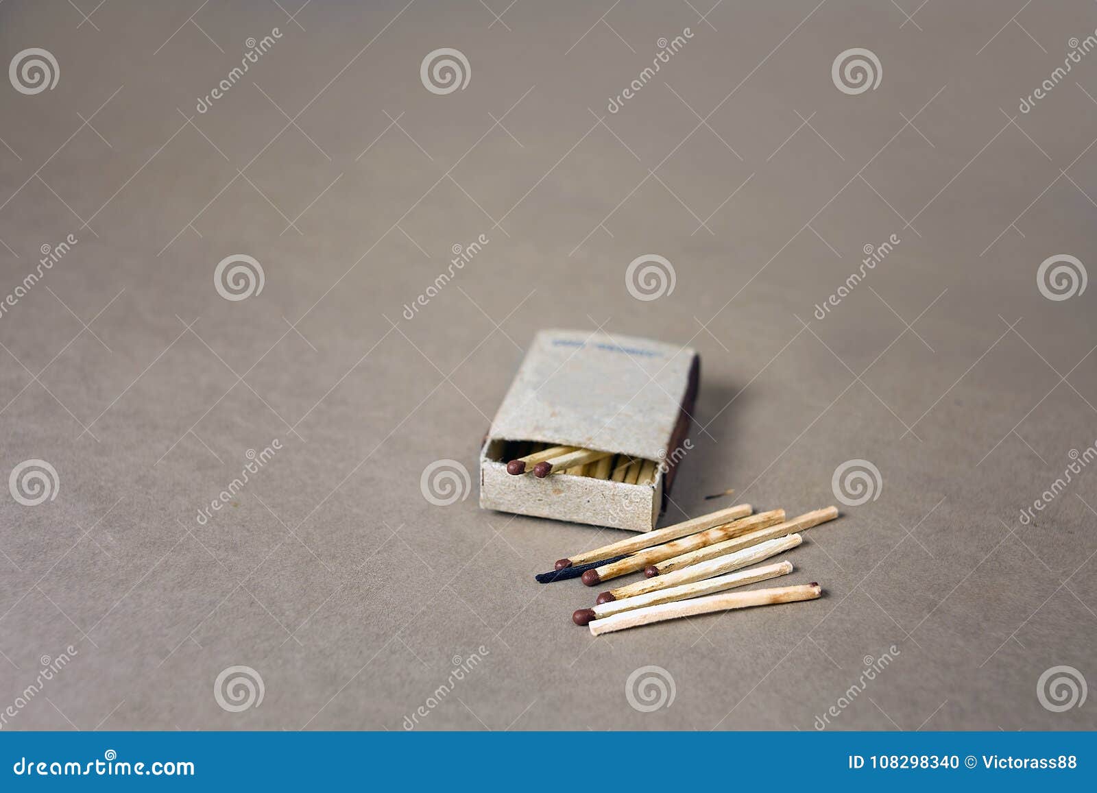 Matchbox and Matches stock photo. Image of fireside - 108298340