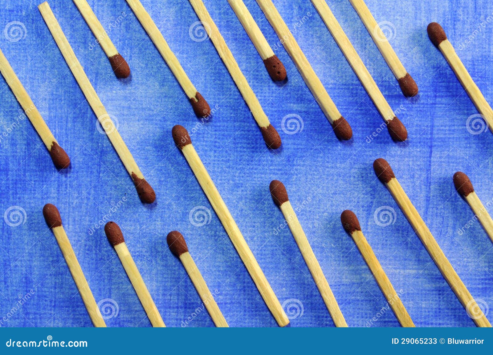 Matches on blue stock image. Image of fire, blue, brown - 29065233