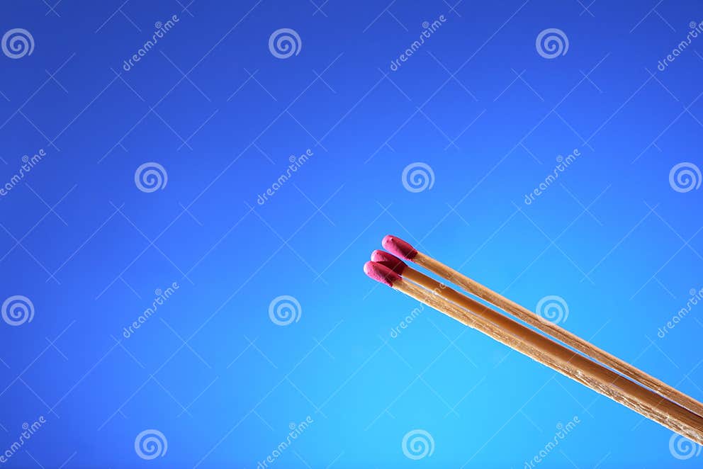 Matches on Blue stock photo. Image of blue, warm, match - 70448960