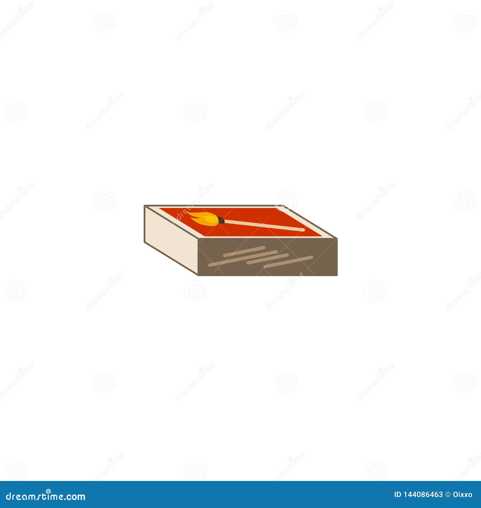 Matches Box Flat Style Vector Isolated Illustration Stock Vector ...