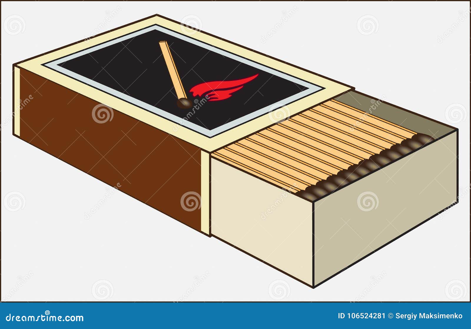 MATCHES in the BOX on a LIGHT BACKGROUND Stock Illustration ...