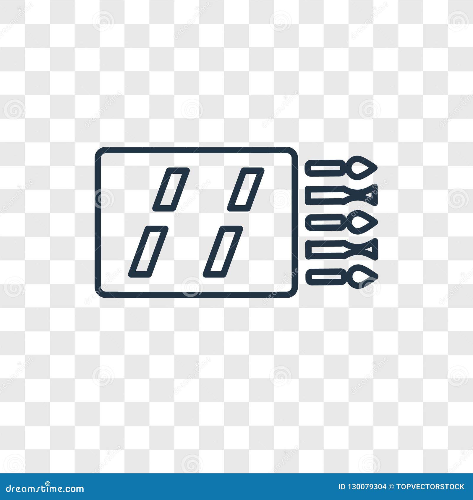 Matches Concept Vector Linear Icon Isolated on Transparent Background ...