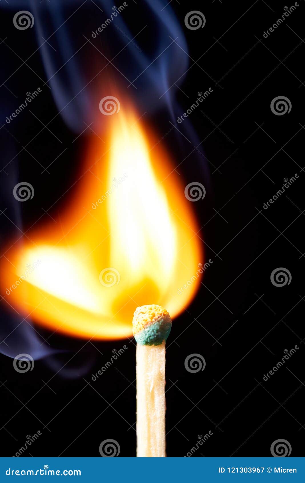 Matches flame. stock image. Image of concept, idea, dark - 121303967