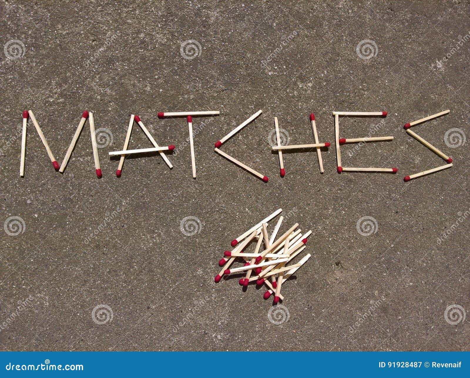 Matches Inscription and the Pile Stock Image - Image of inflammable ...