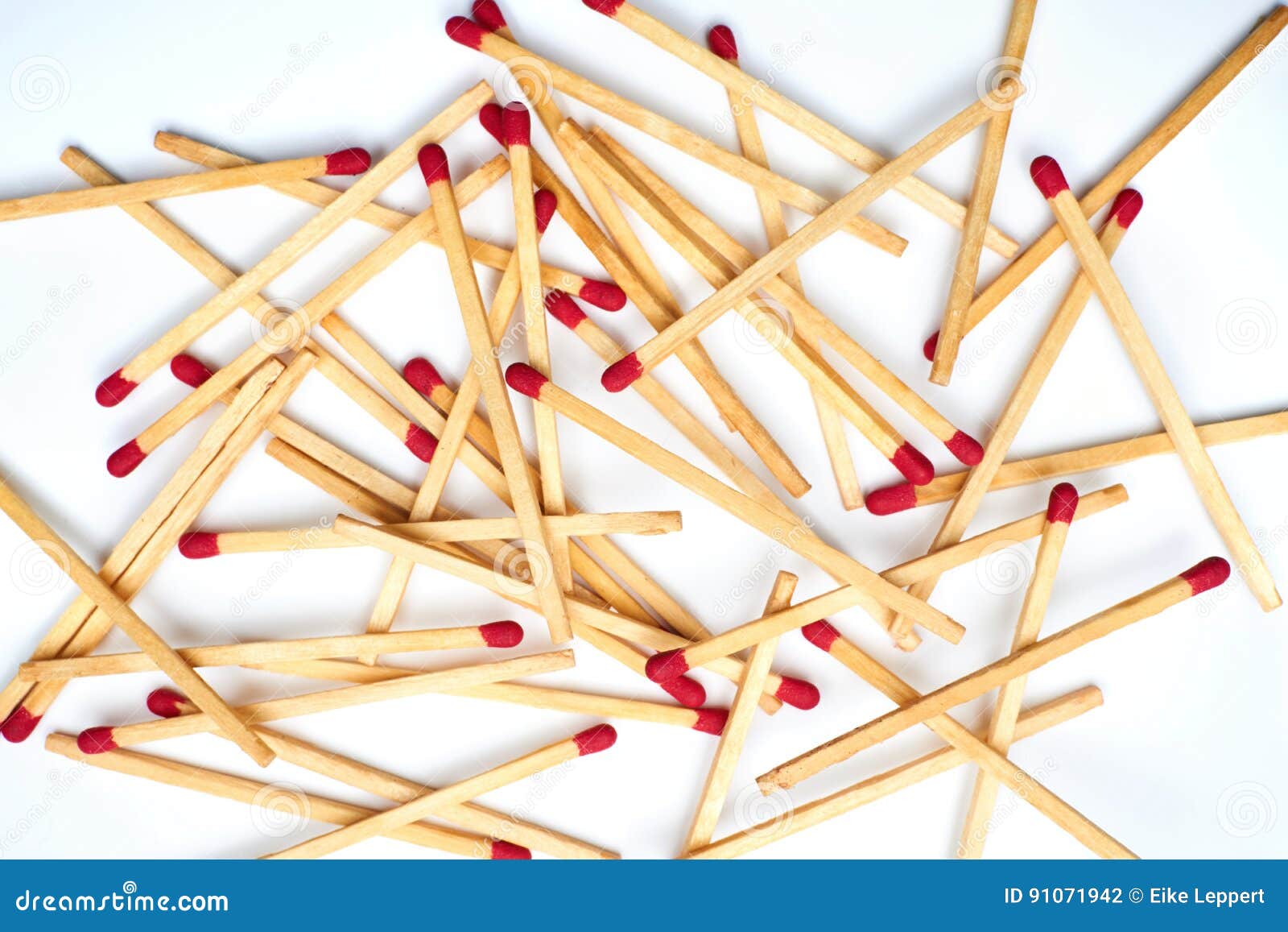 Matches Lie Against a Matchbox, Macro Shot. Top View - Flat Lay. Stock ...