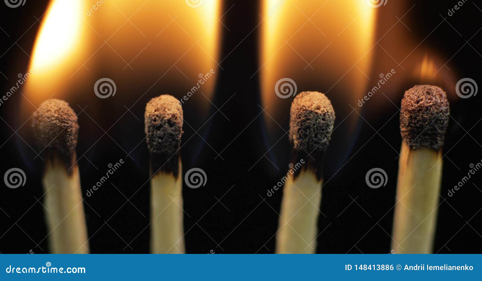 Matches Light Up on Black Background Stock Photo - Image of isolated ...