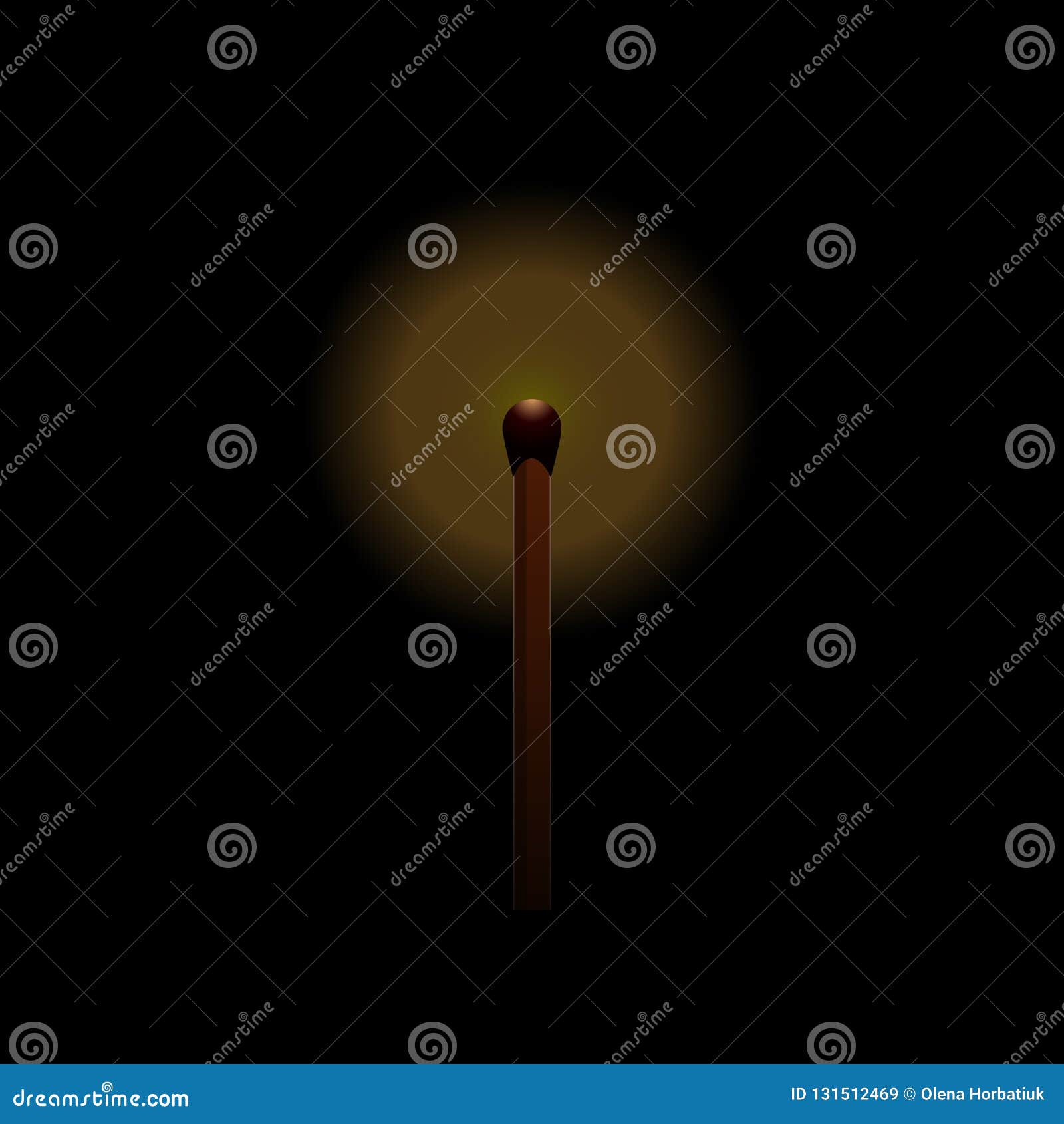 Matches, Lighted Match and Burned Match. Vector Illustration Stock ...