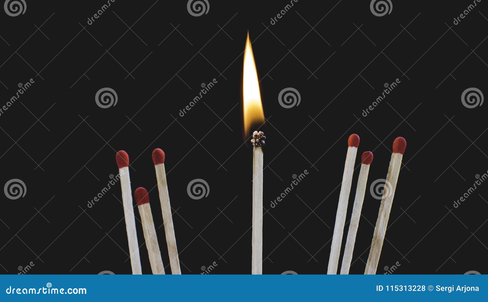 Matches with Black Background. Stock Photo - Image of light, ignition ...