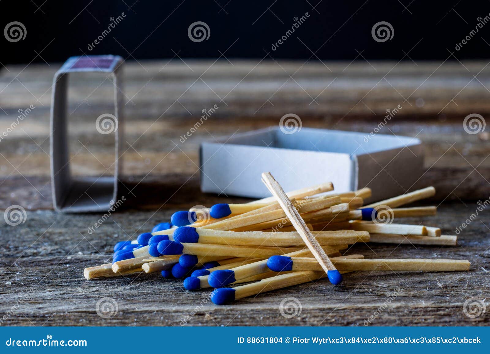 Matches at the old table stock photo. Image of black - 88631804