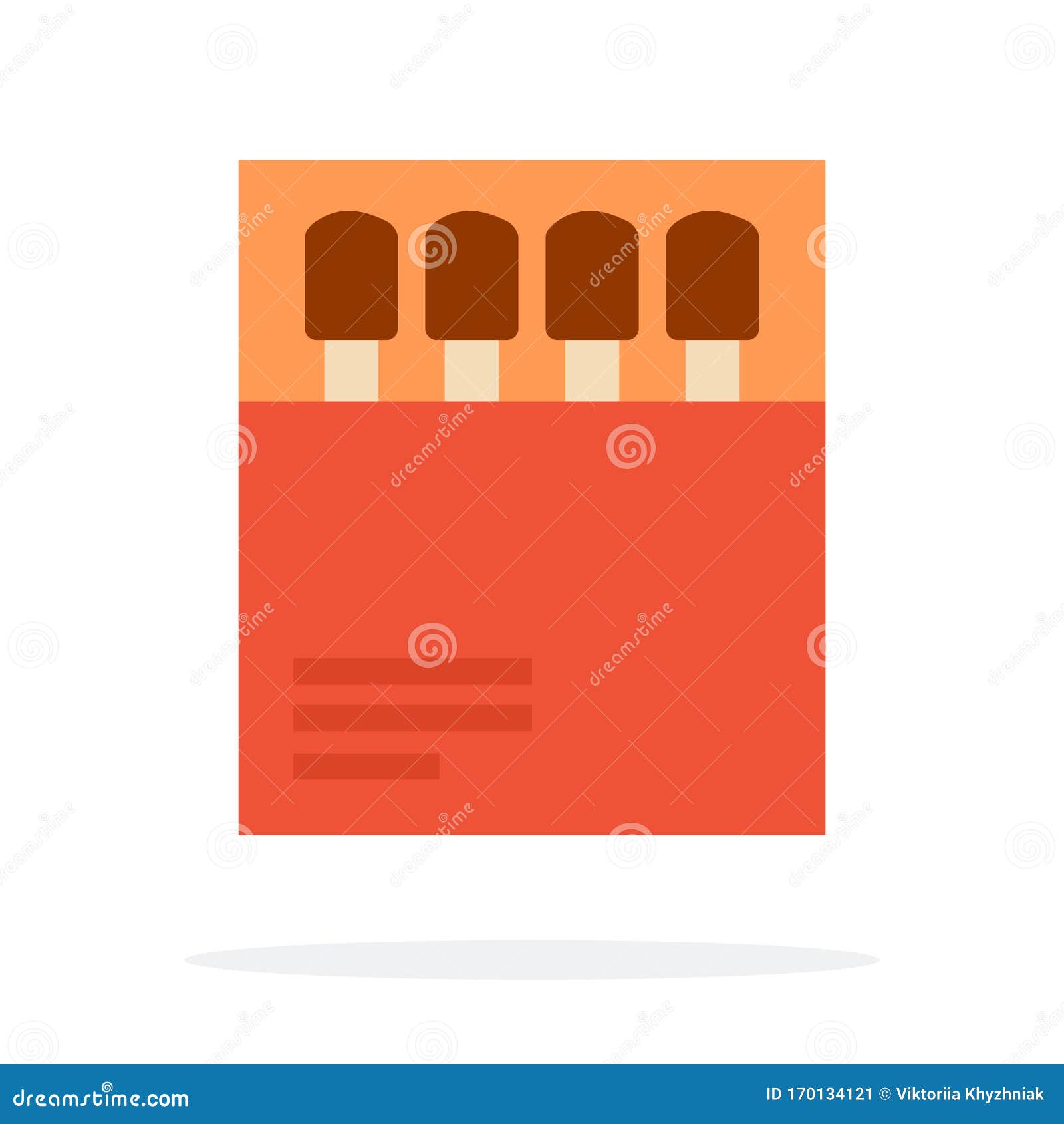 Matches in Paper Packaging Flat Isolated Stock Vector - Illustration of ...