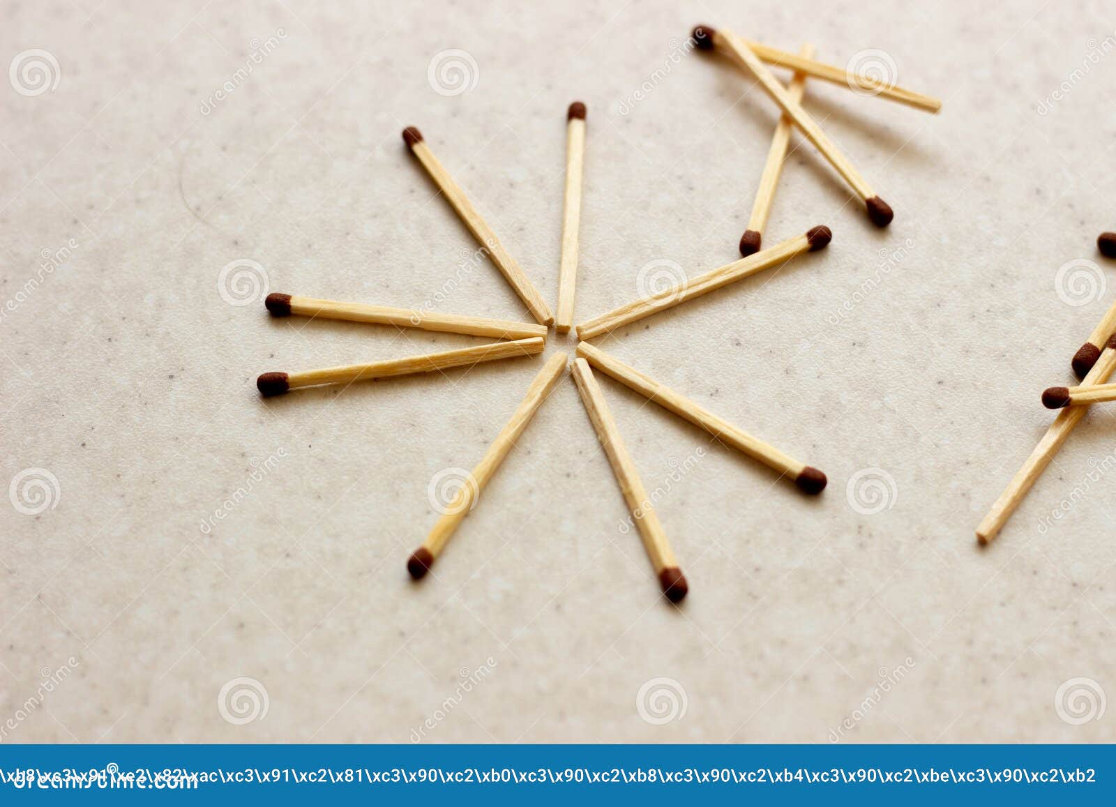 Matches Scattered Around on a Table - Concept of Security. Unused ...