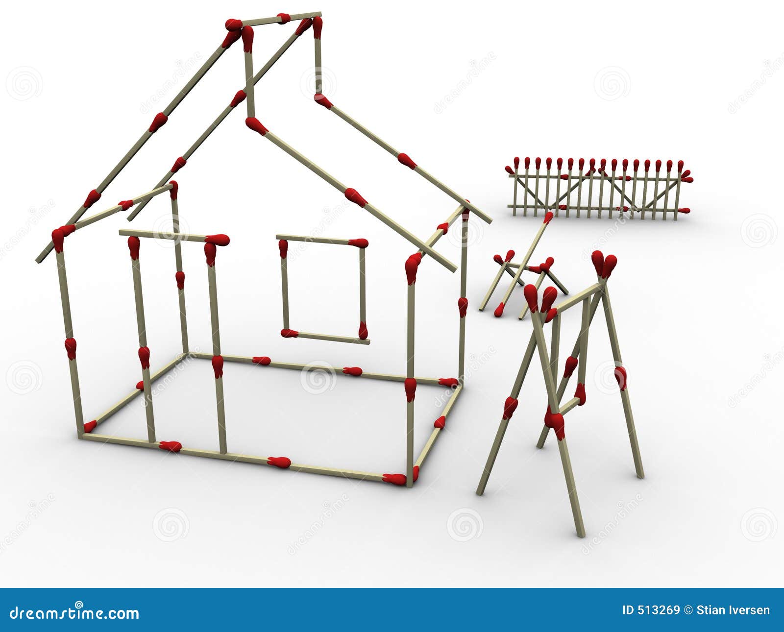 Matches structure stock illustration. Illustration of construct - 513269