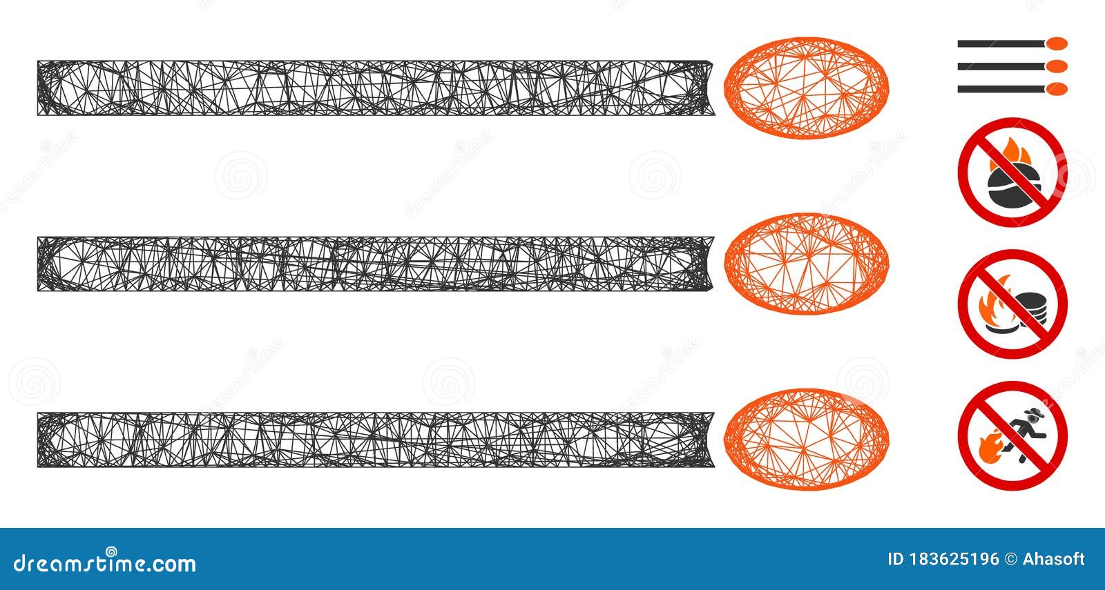 Matches Web Vector Mesh Illustration Stock Illustration - Illustration ...