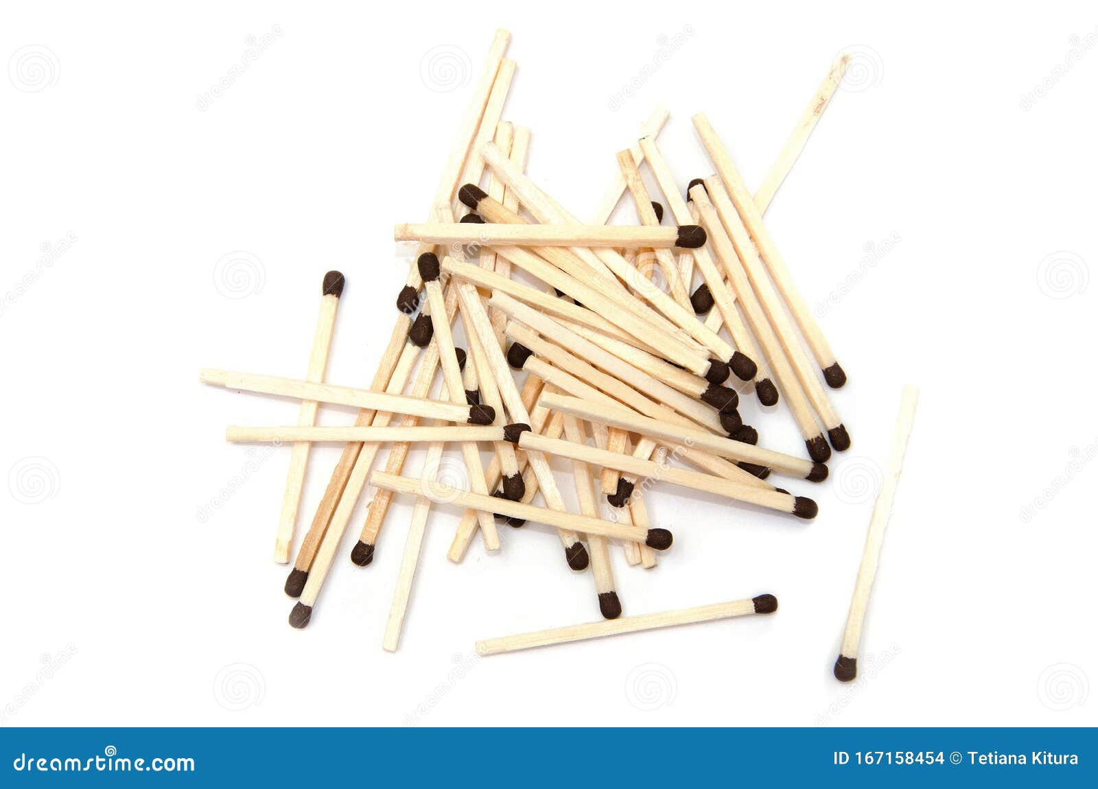 Matches on a White Background. Close-up. Stock Photo - Image of ...