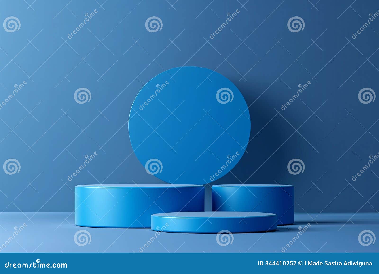 Matching Background with Blue Podium Minimalistic 3D Design AI Image ...