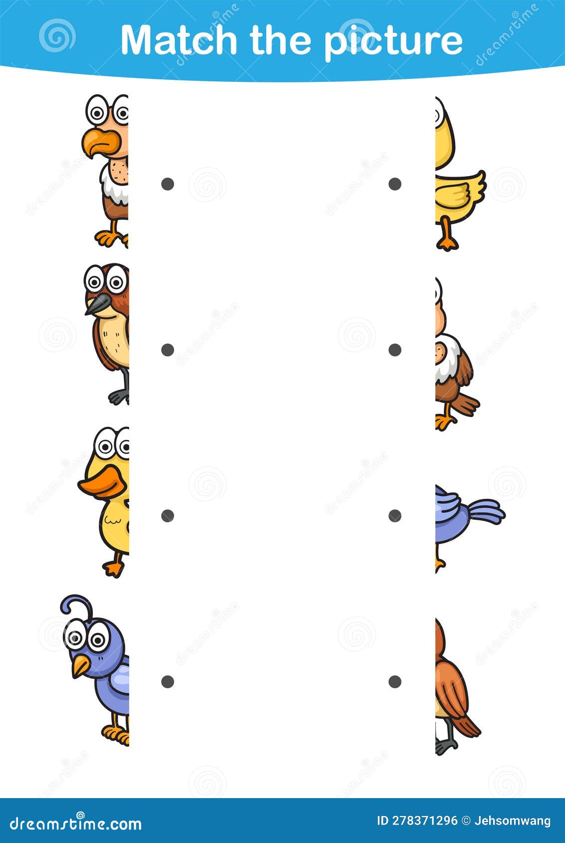 Matching Children Educational Game Stock Vector - Illustration of ...