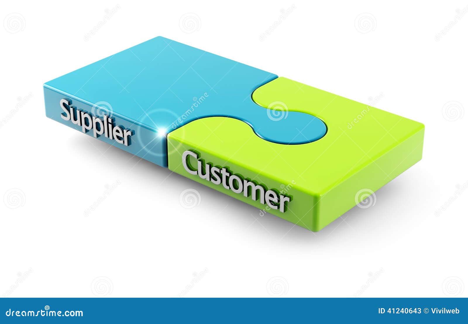 Matching Between Customer And Supplier Stock Illustration ...