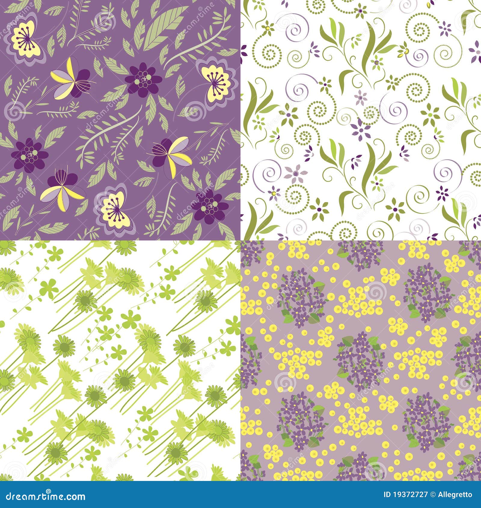 Matching Floral Patterns stock illustration. Illustration of fashioned ...