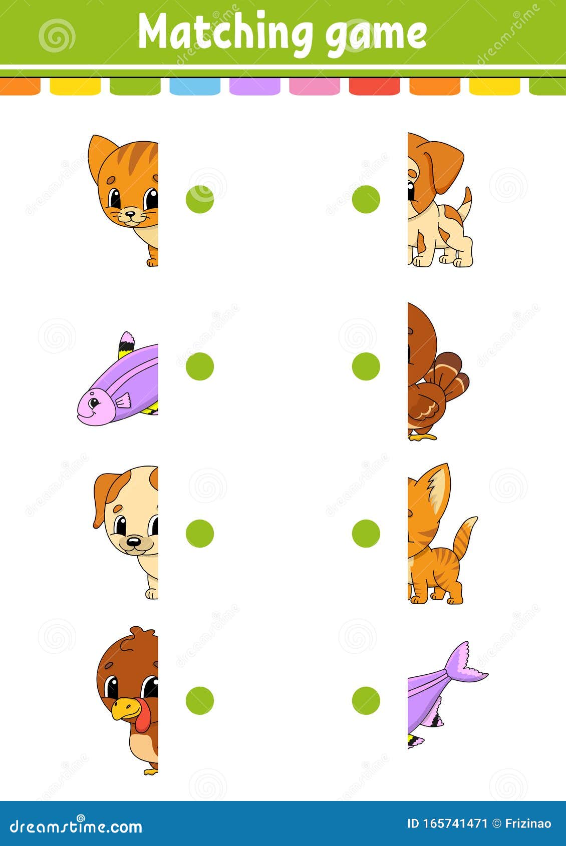 Matching Game. Draw a Line. Education Developing Worksheet. Activity ...