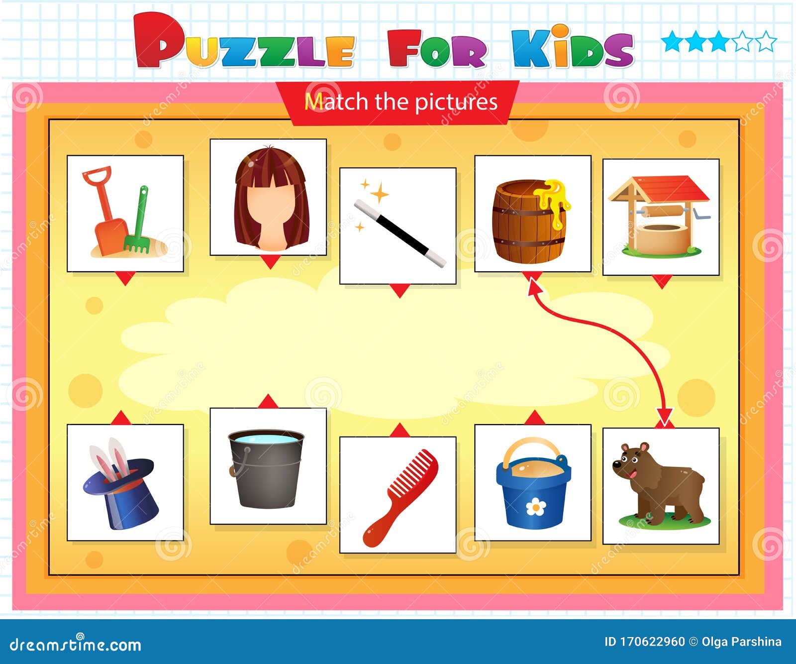 Matching Game, Education Game for Children. Puzzle for Kids Stock ...