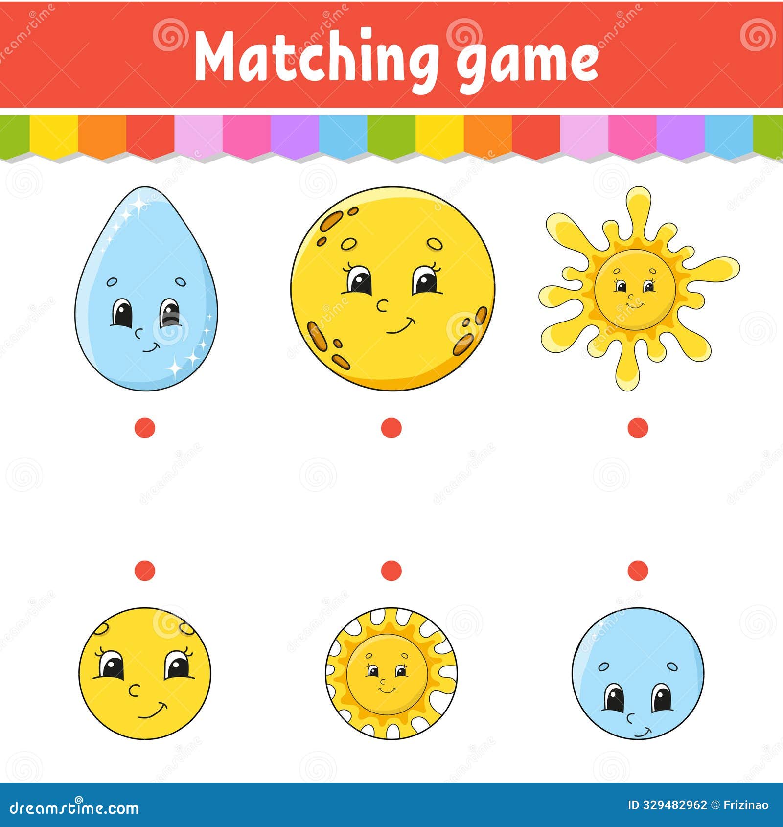 Matching Game for Kids. Education Developing Worksheet. Draw a Line ...