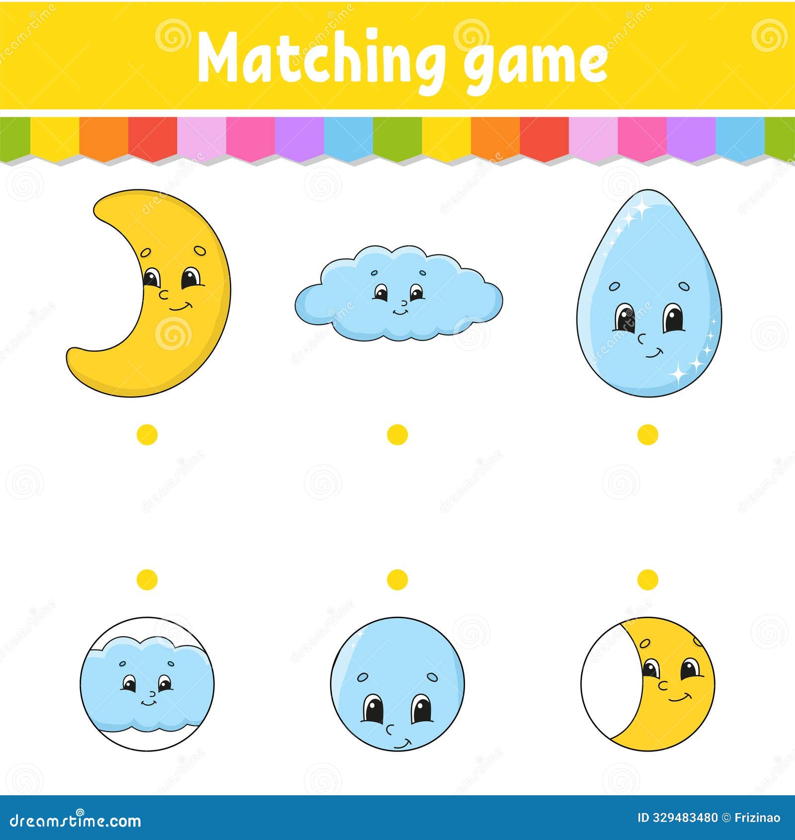Matching Game for Kids. Education Developing Worksheet. Draw a Line ...
