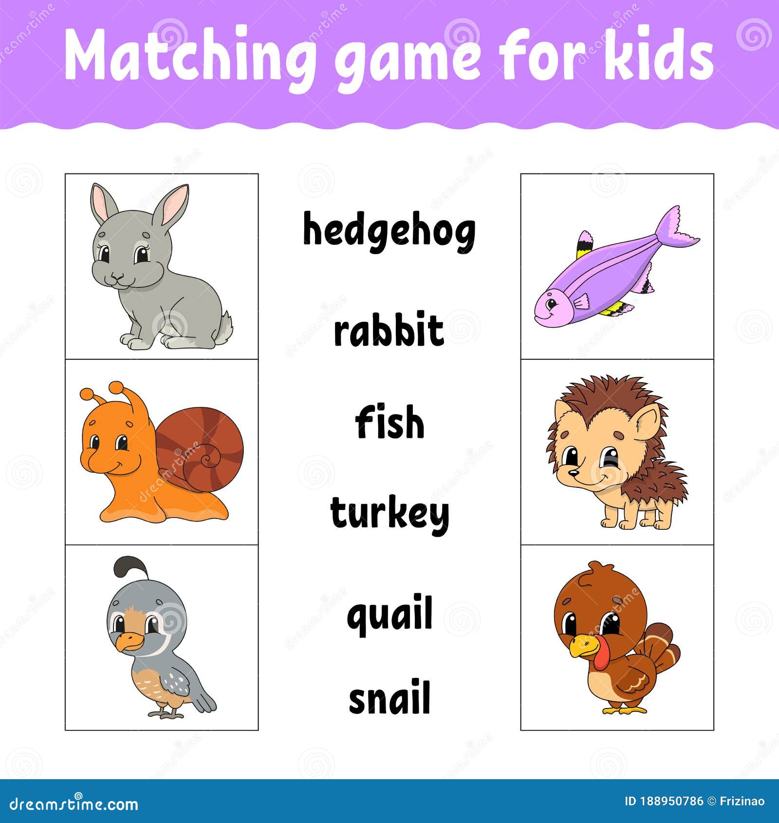Matching Game For Kids. Find The Correct Answer. Draw A Line. Learning ...