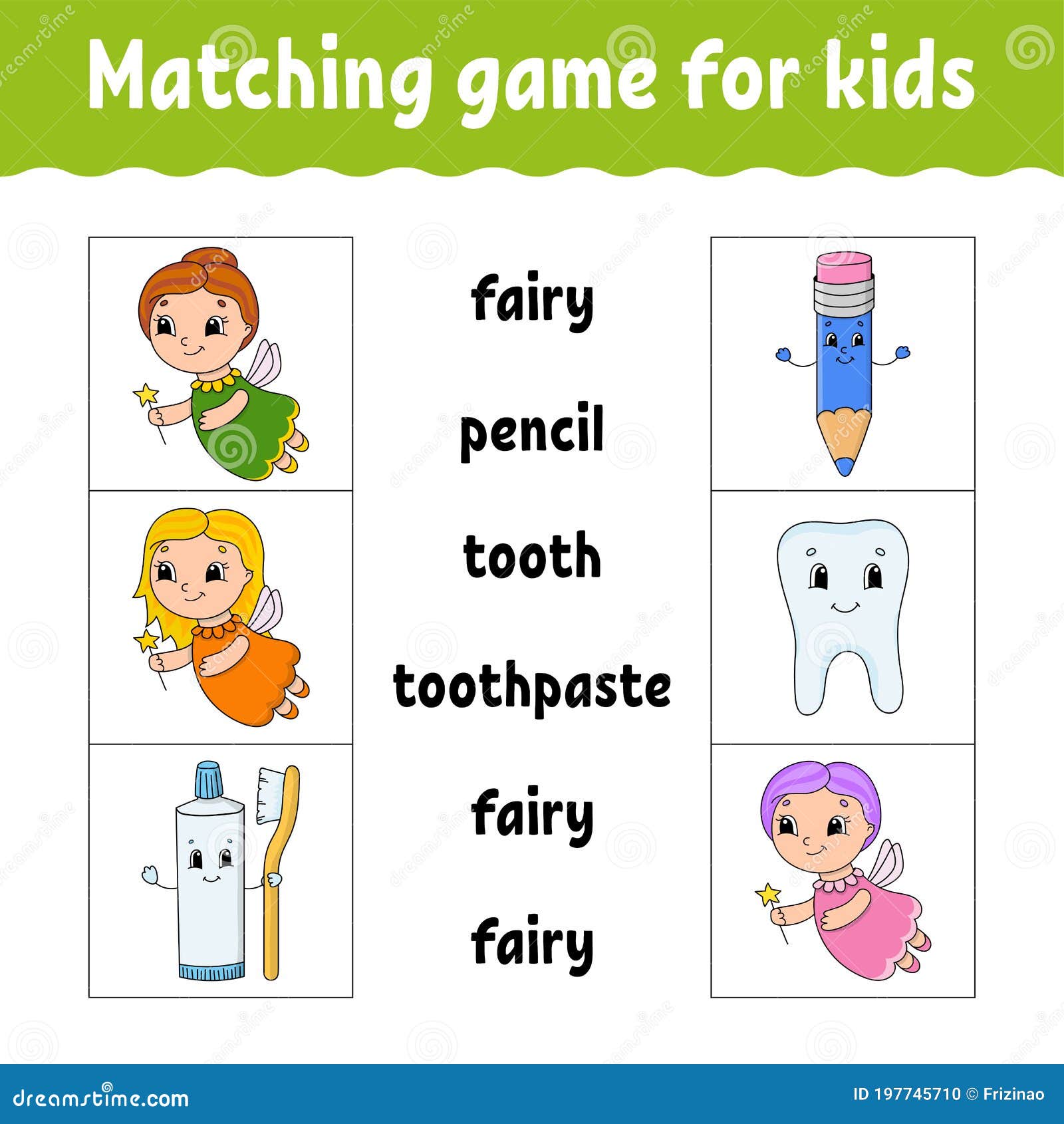 Matching Game for Kids. Find the Correct Answer. Draw a Line. Learning ...