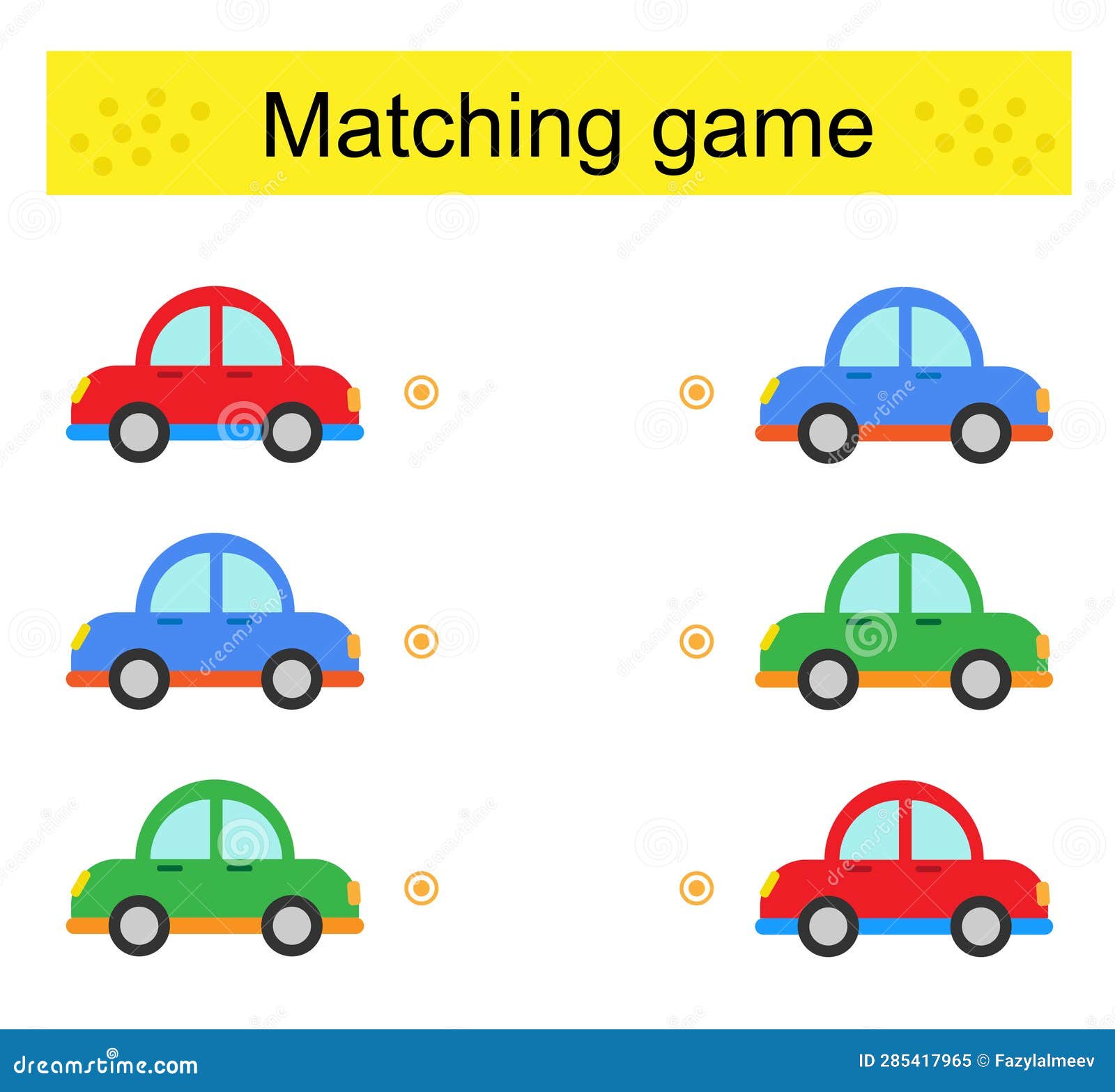 Matching Game. Task for the Development of Attention and Logic. Cartoon ...