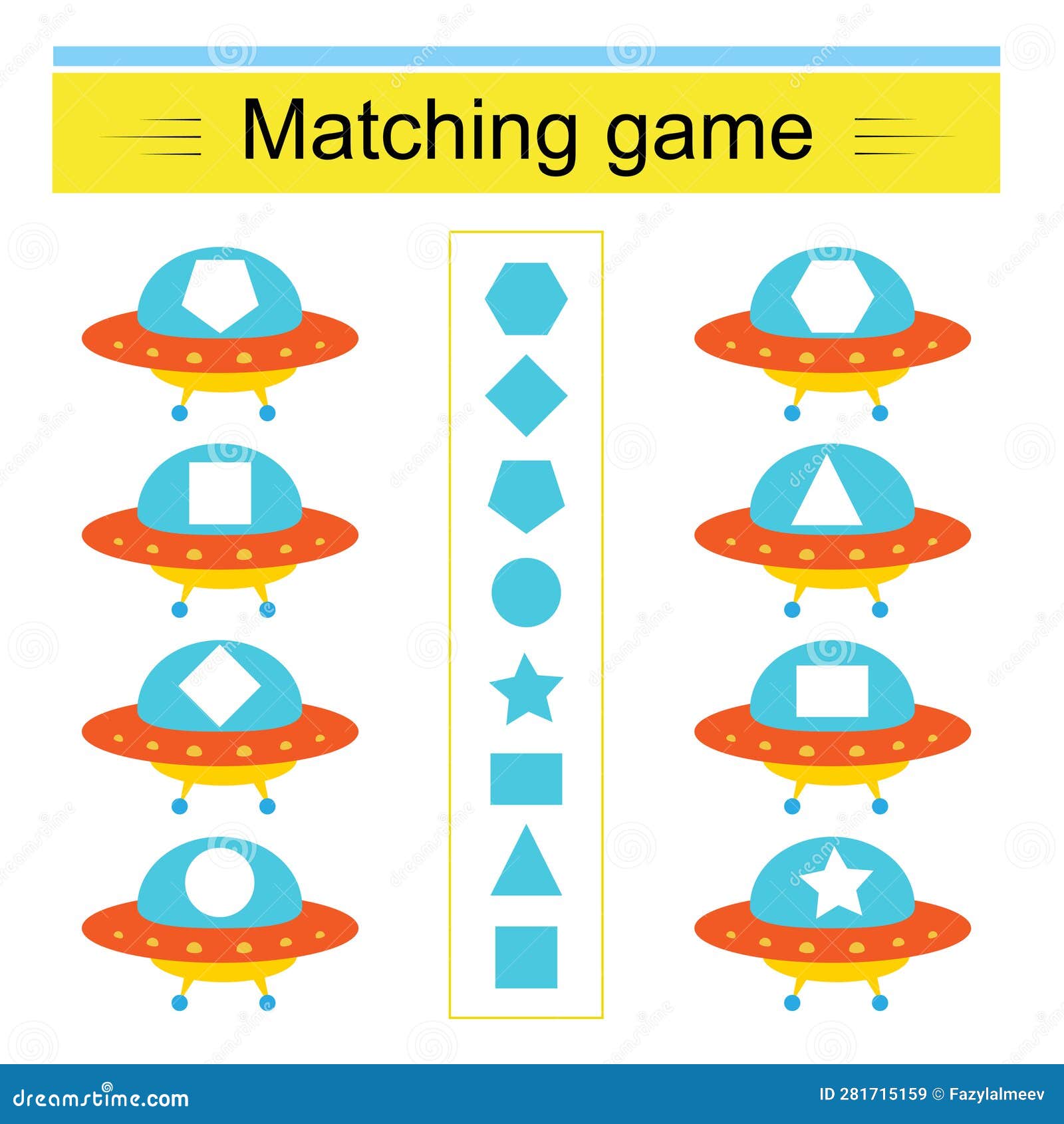 Matching Game. Task for the Development of Attention and Logic. Cartoon ...