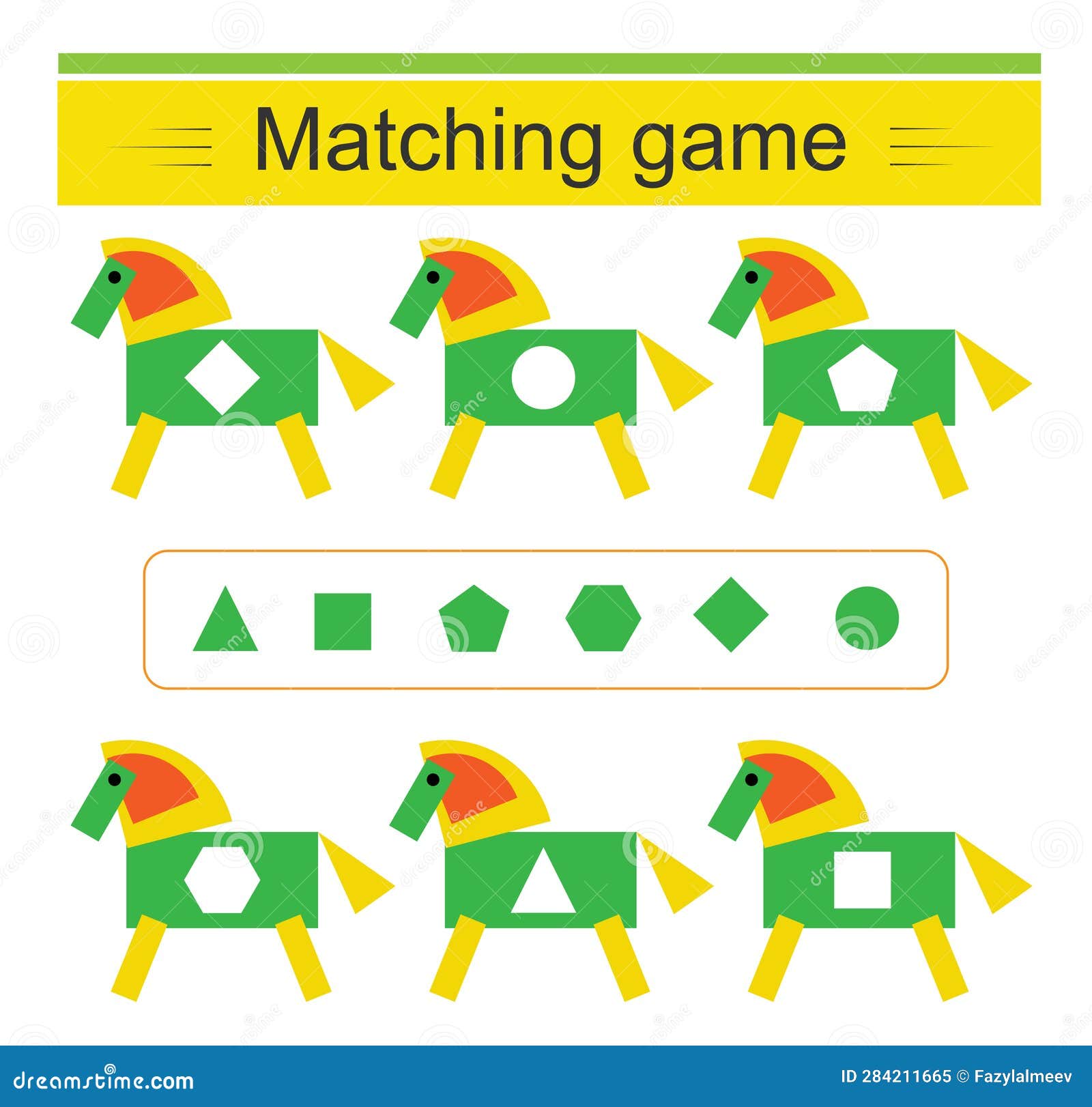 Matching Game. Task for the Development of Attention and Logic. Cartoon ...