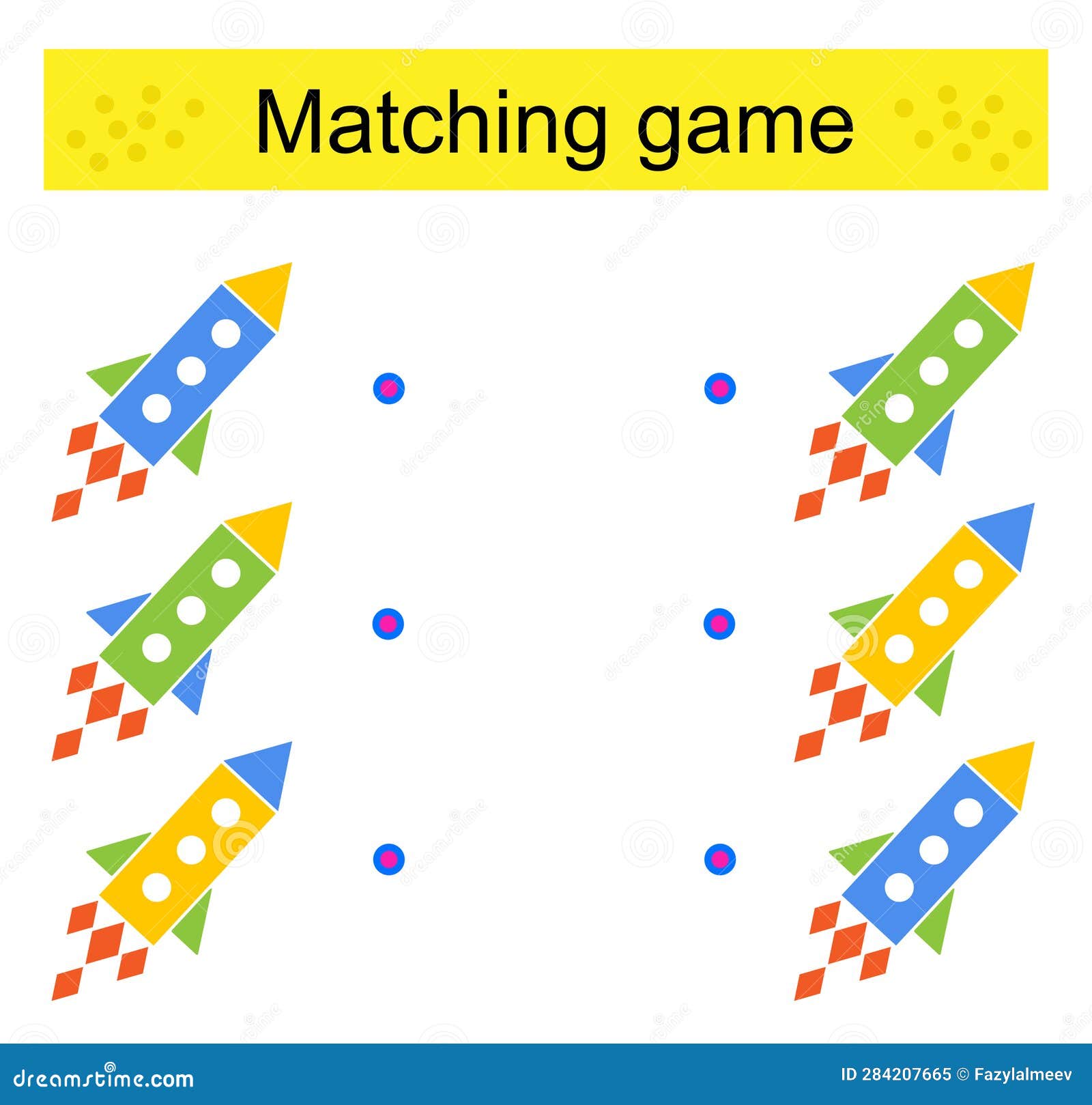 Matching Game. Task for the Development of Attention and Logic. Cartoon ...