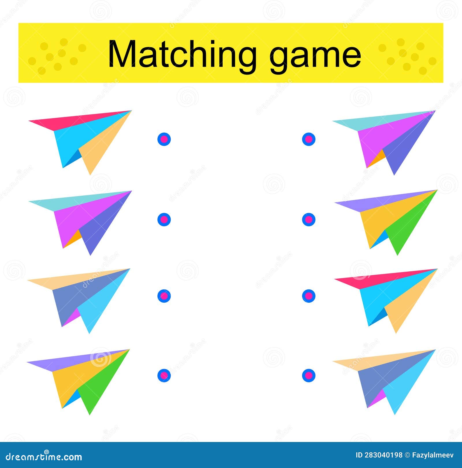 Matching Game. Task for the Development of Attention and Logic. Paper ...