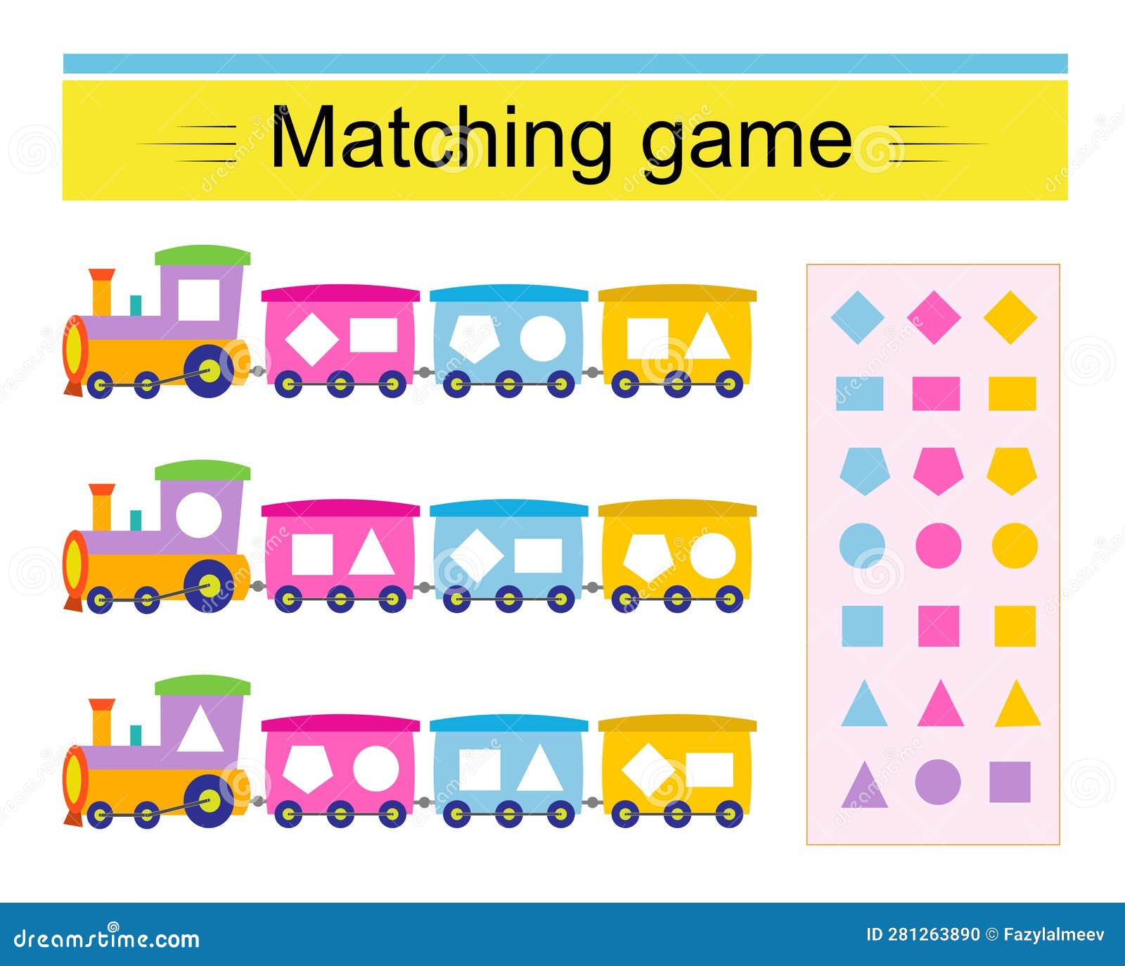 Matching Game. Task for the Development of Attention and Logic Stock ...