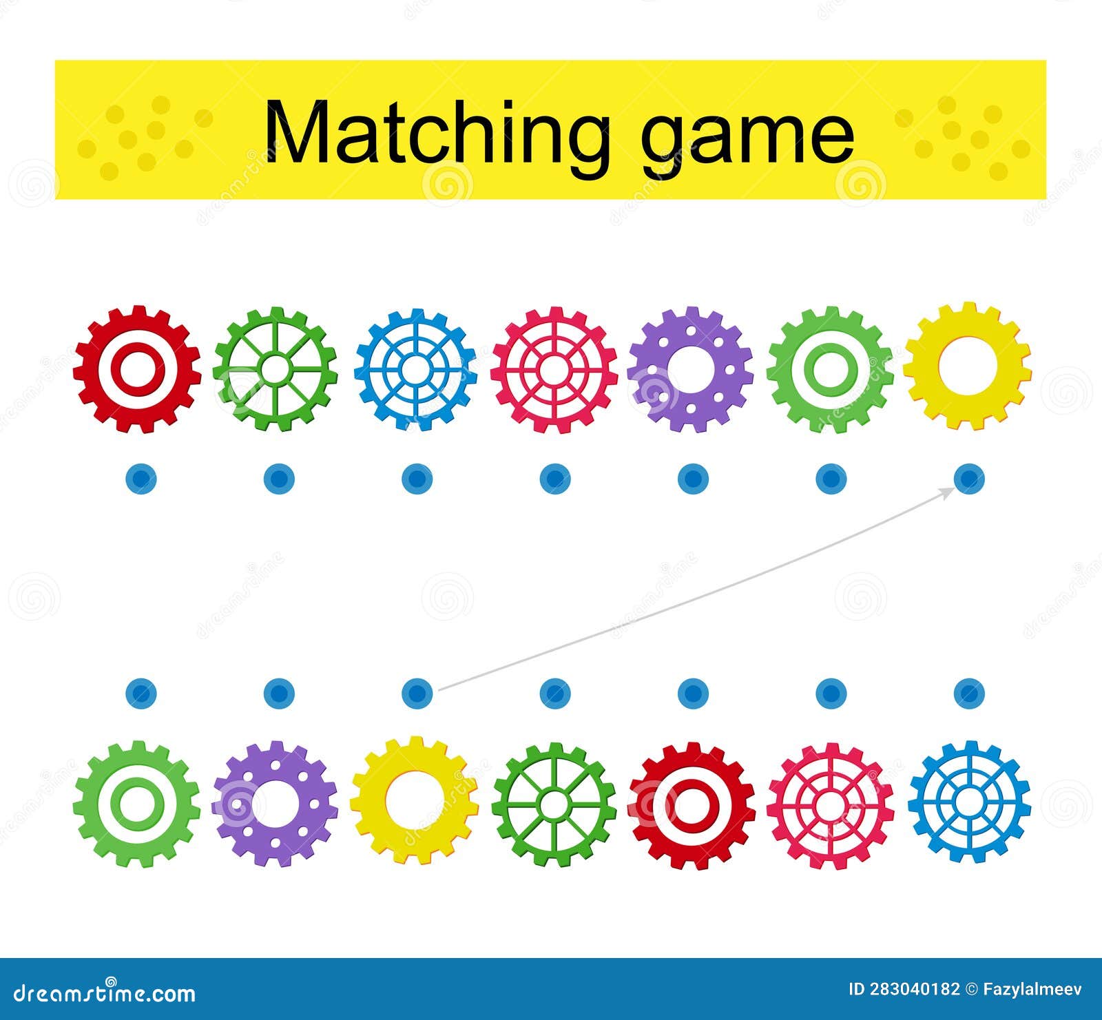 Matching Game. Task for the Development of Attention and Logic Stock ...