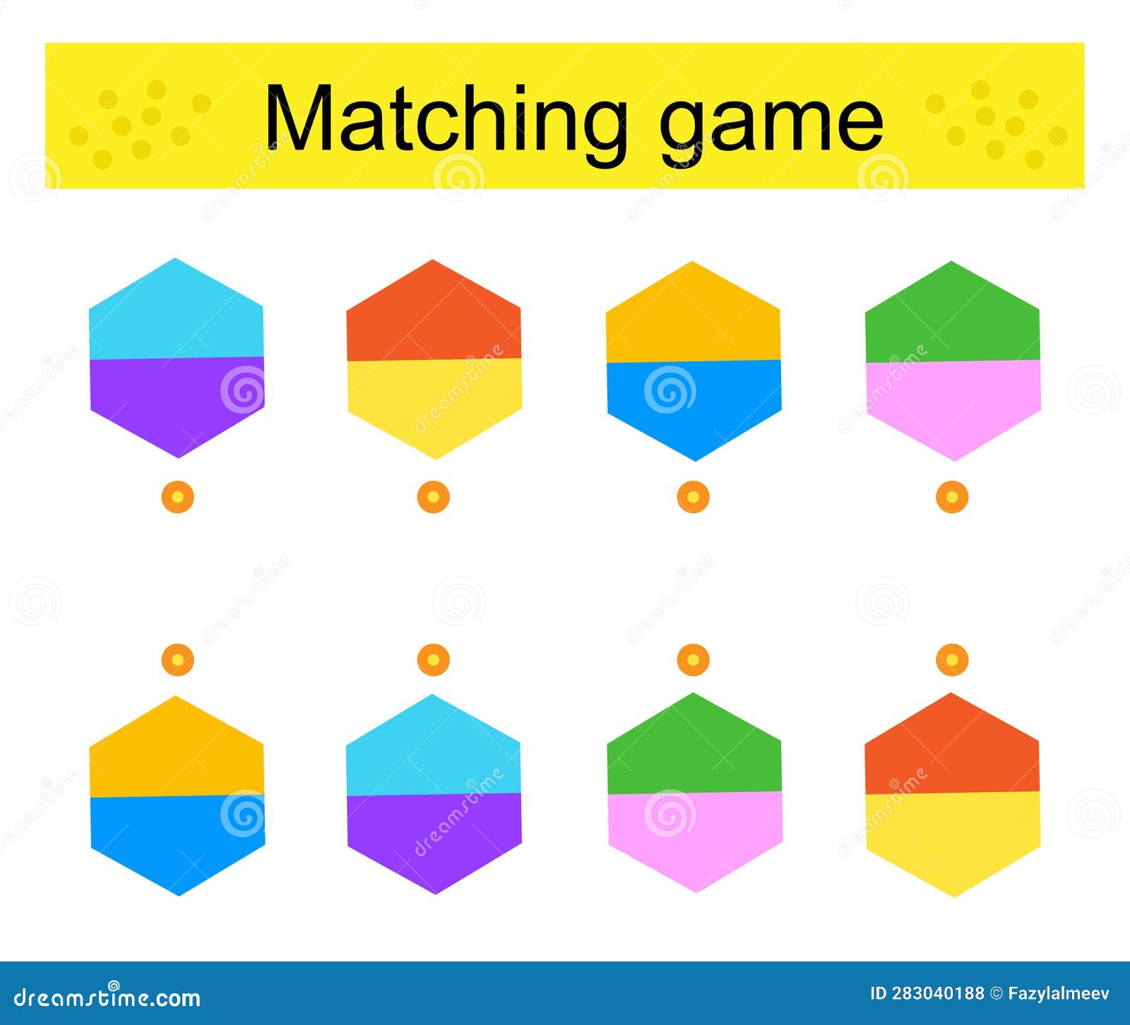 Matching Game. Task for the Development of Attention and Logic Stock ...