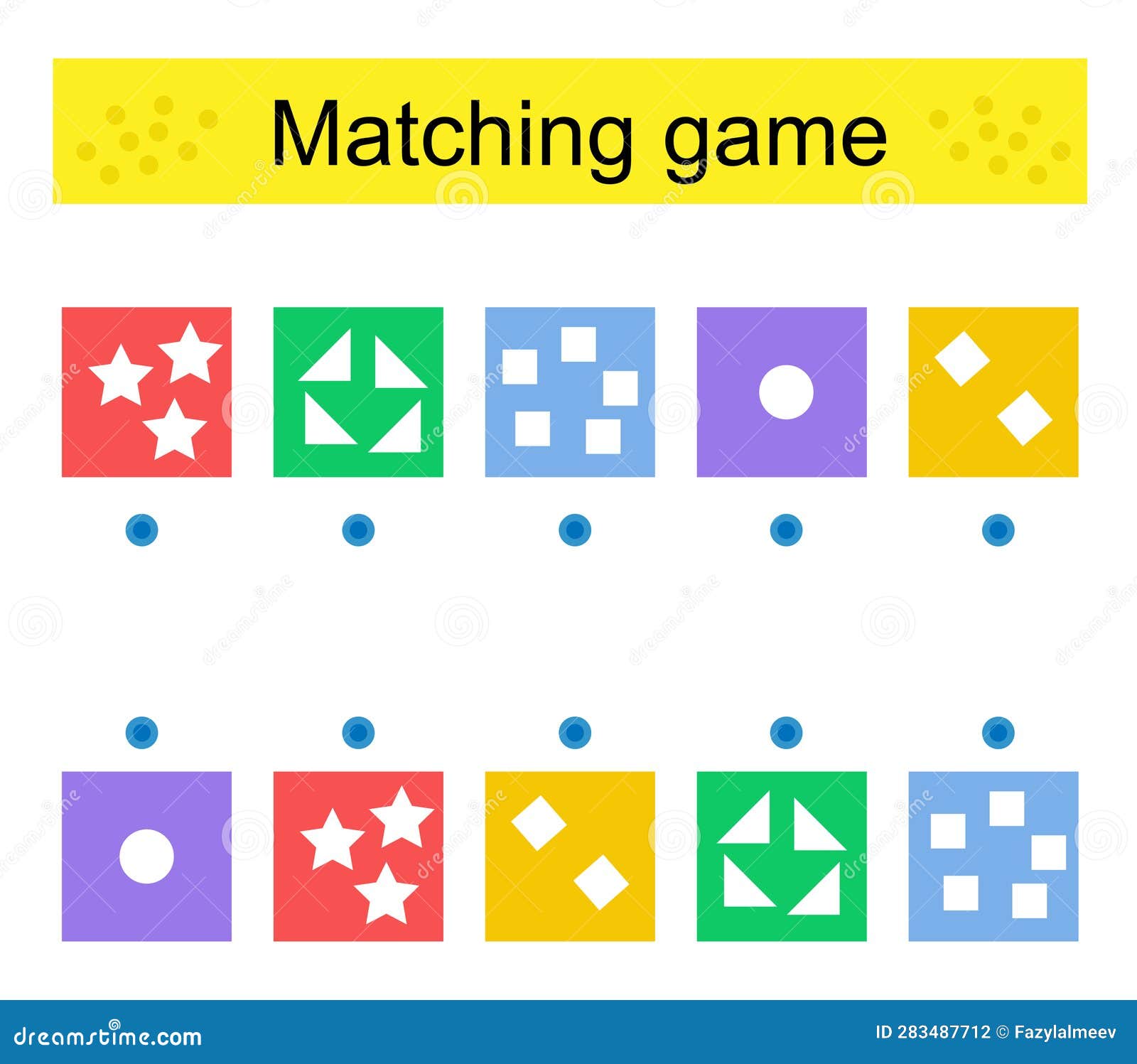 Matching Game. Task for the Development of Attention and Logic Stock ...