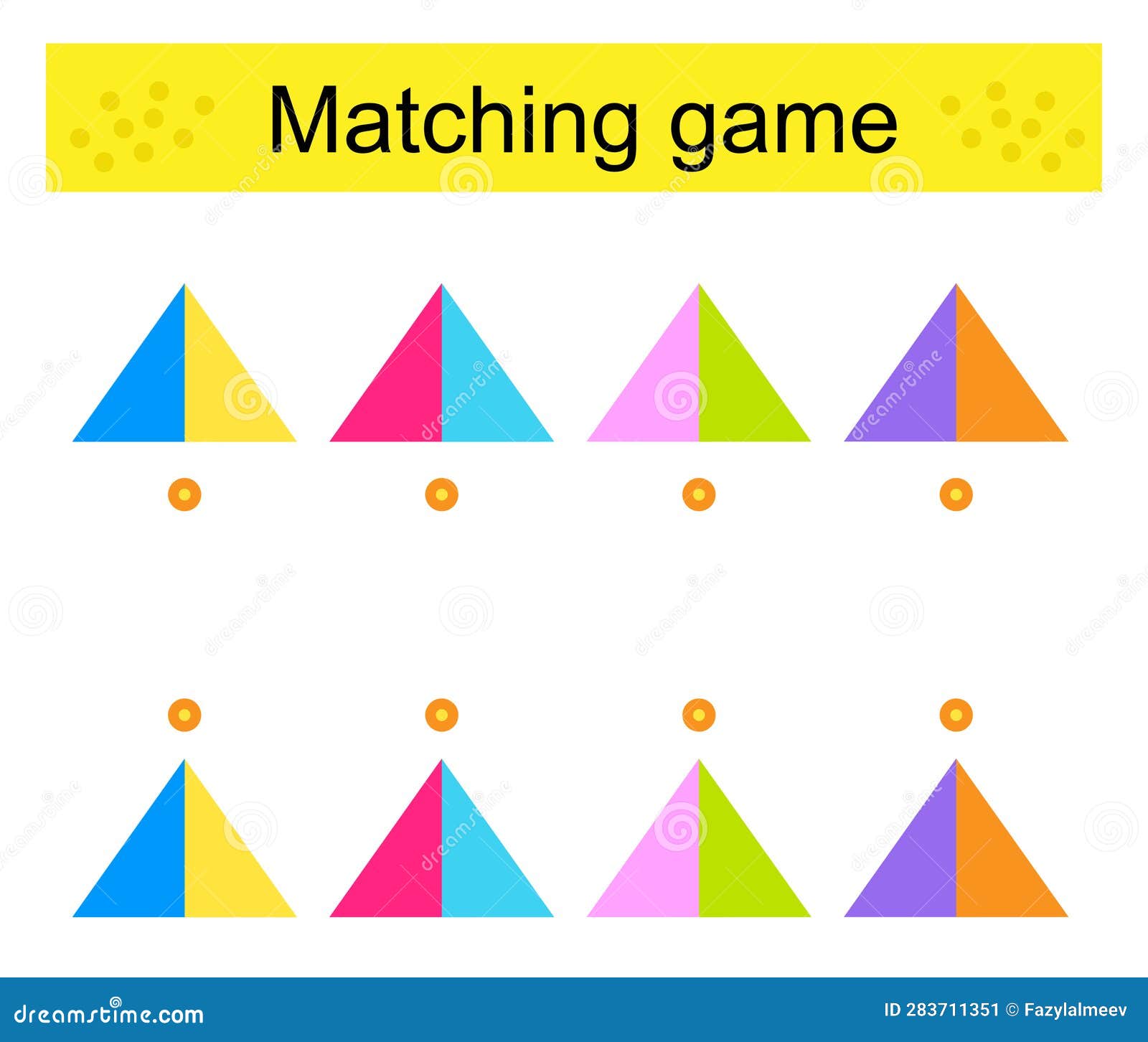 Matching Game. Task for the Development of Attention and Logic Stock ...
