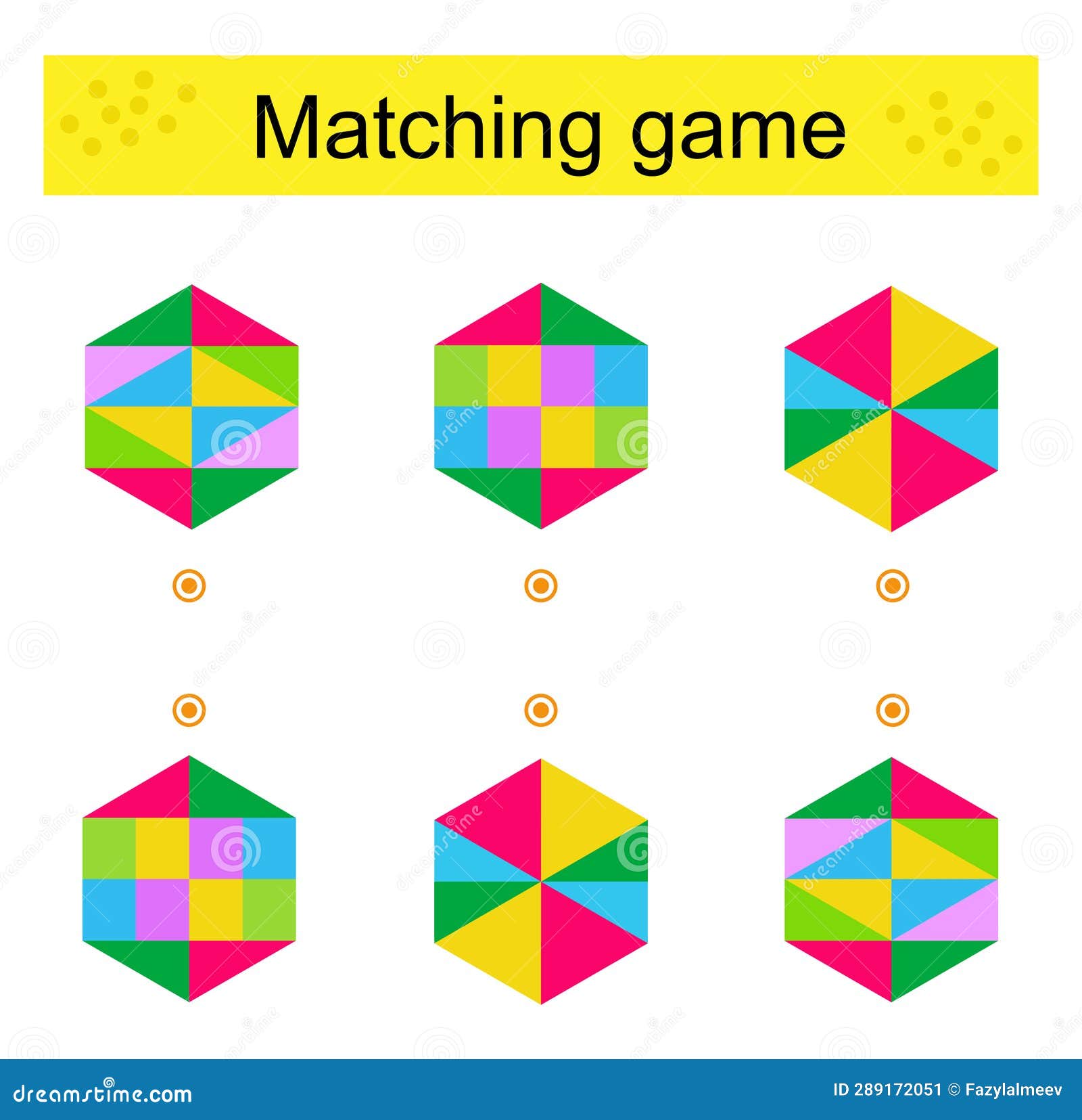 Matching Game. Task for the Development of Attention and Logic Stock ...