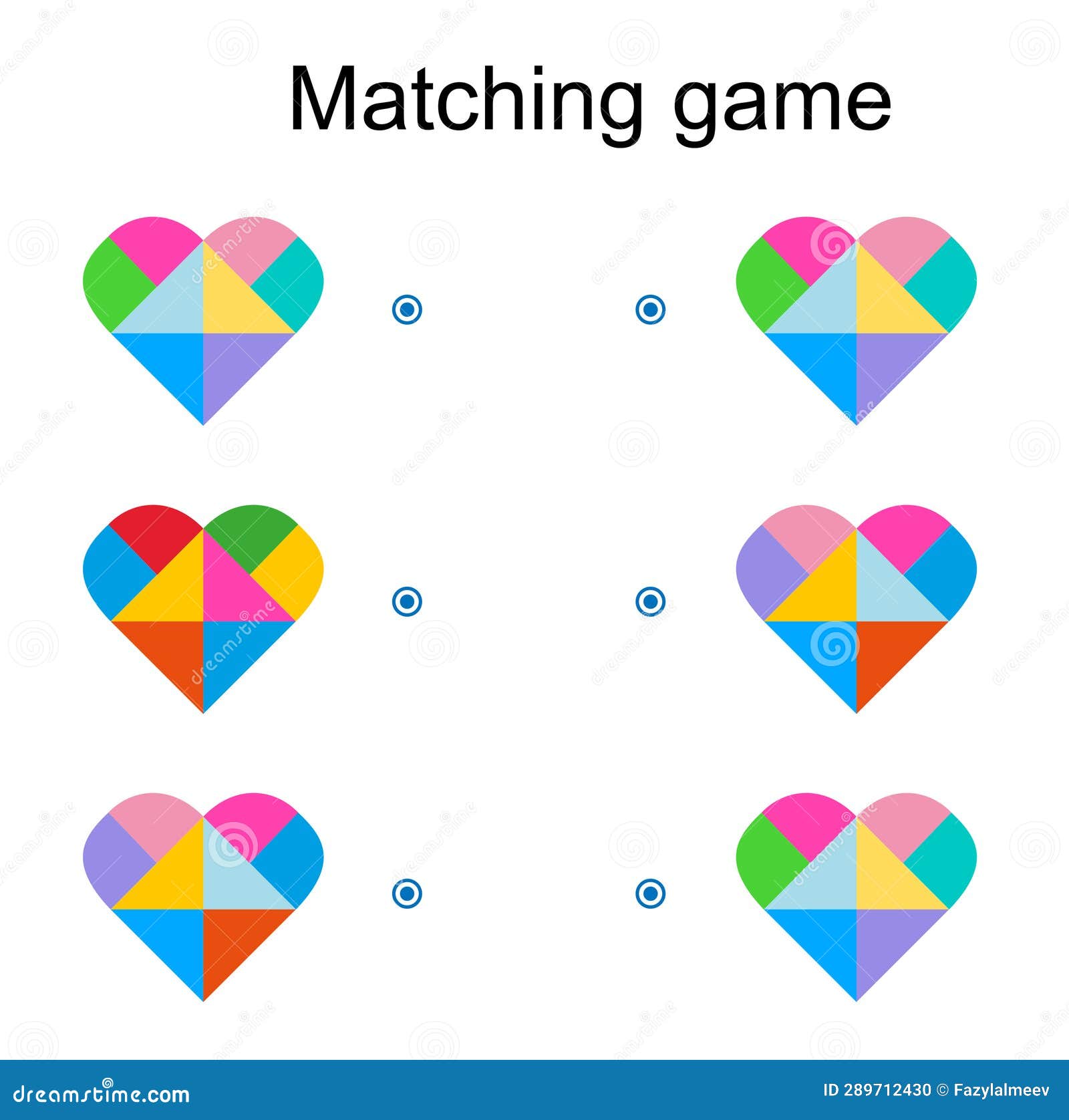 Matching Game. Task for the Development of Attention and Logic Stock ...
