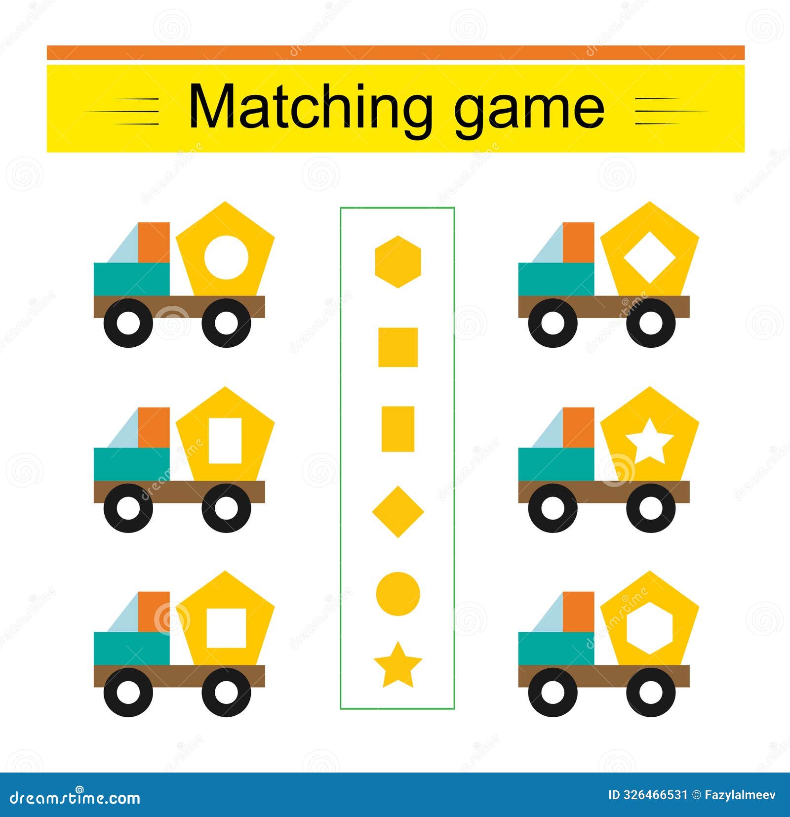 Matching Game. Task for the Development of Attention and Logic. Vector ...
