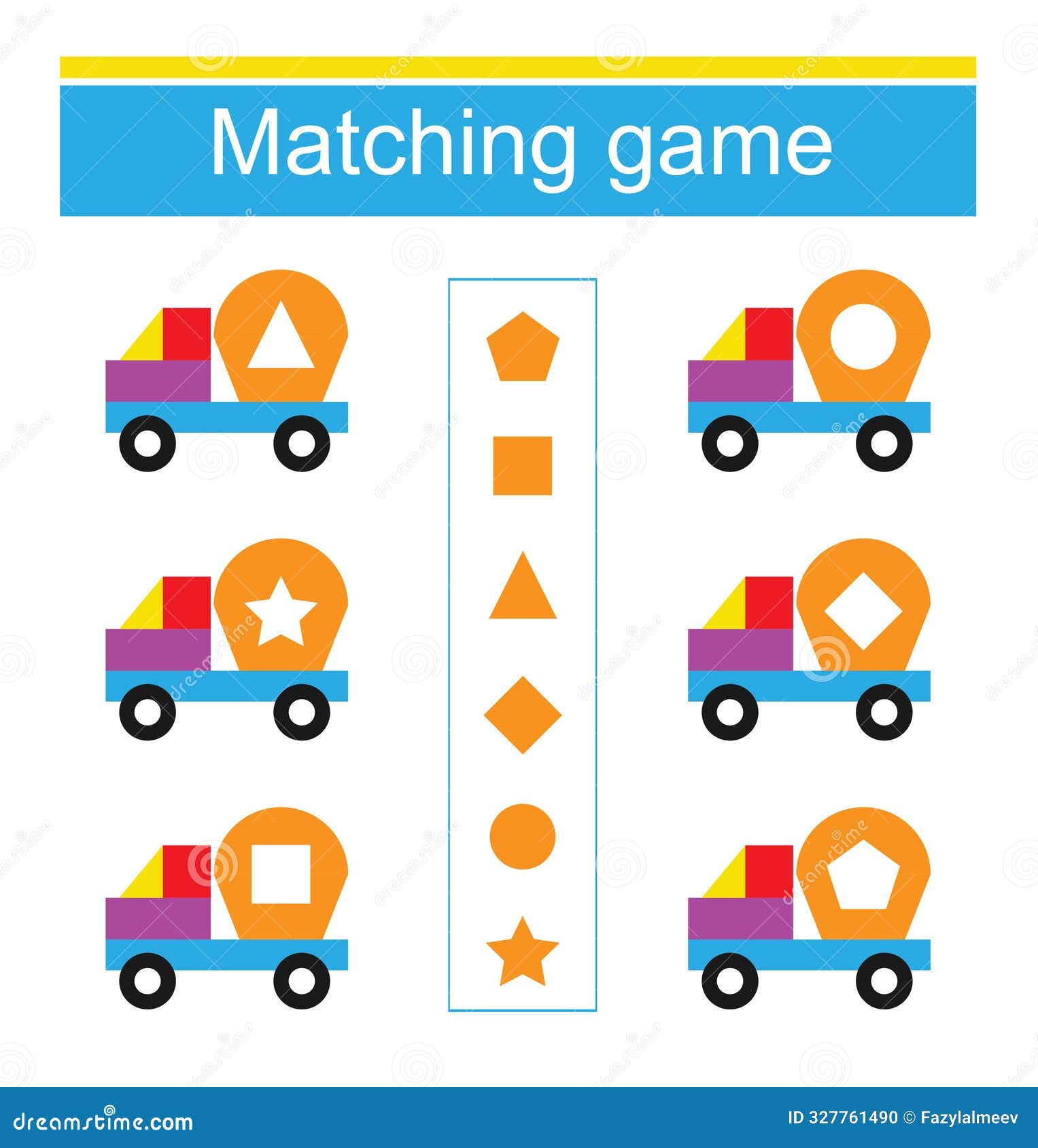 Matching Game. Task for the Development of Attention and Logic. Vector ...