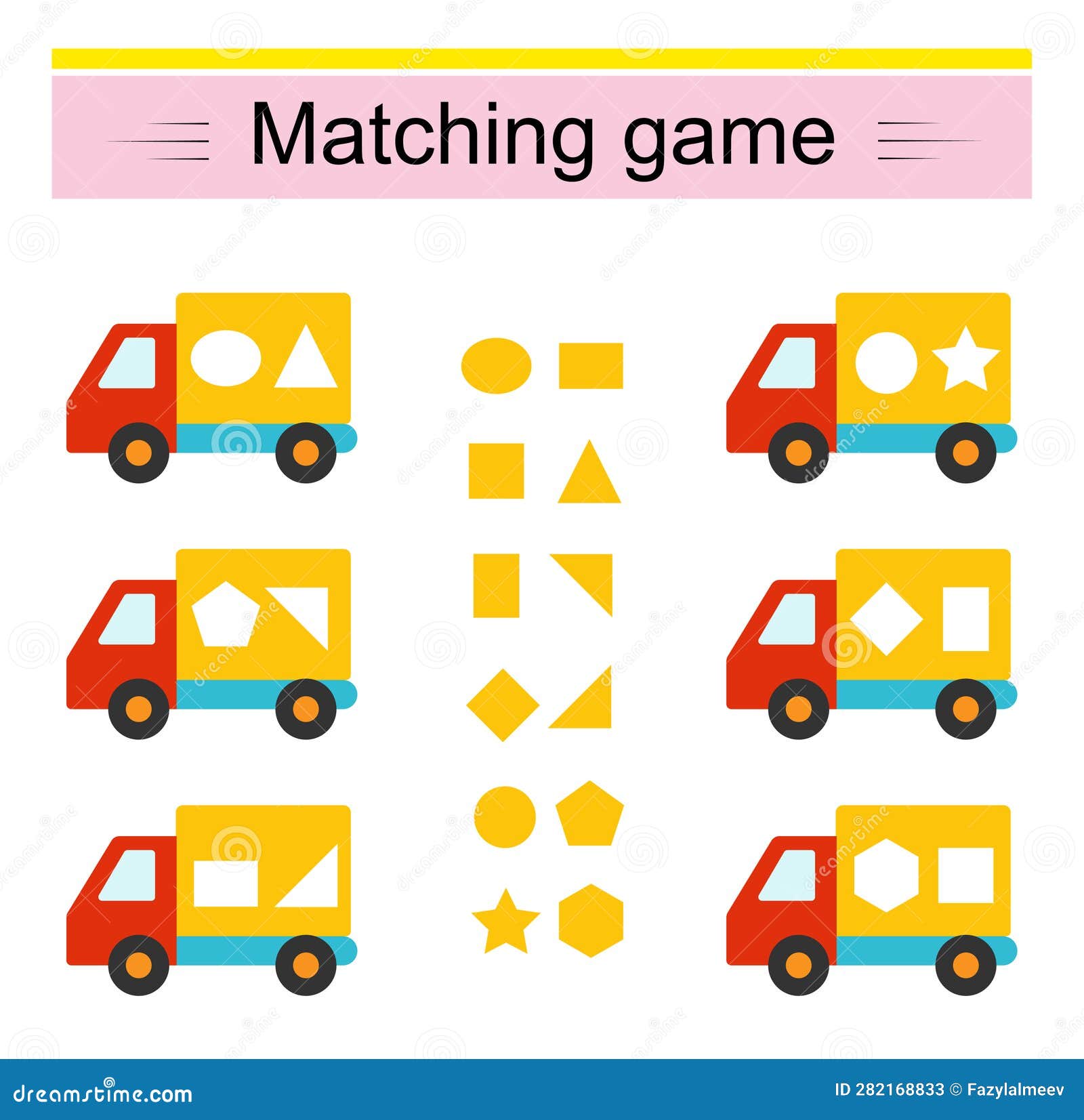 Matching Game. Task for the Development of Attention and Logic. Vector ...
