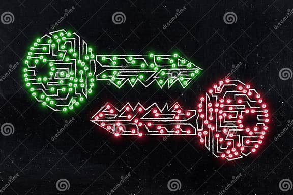 Matching Keys Made of Circuits & Led Lights, Encryption & Cryptography ...