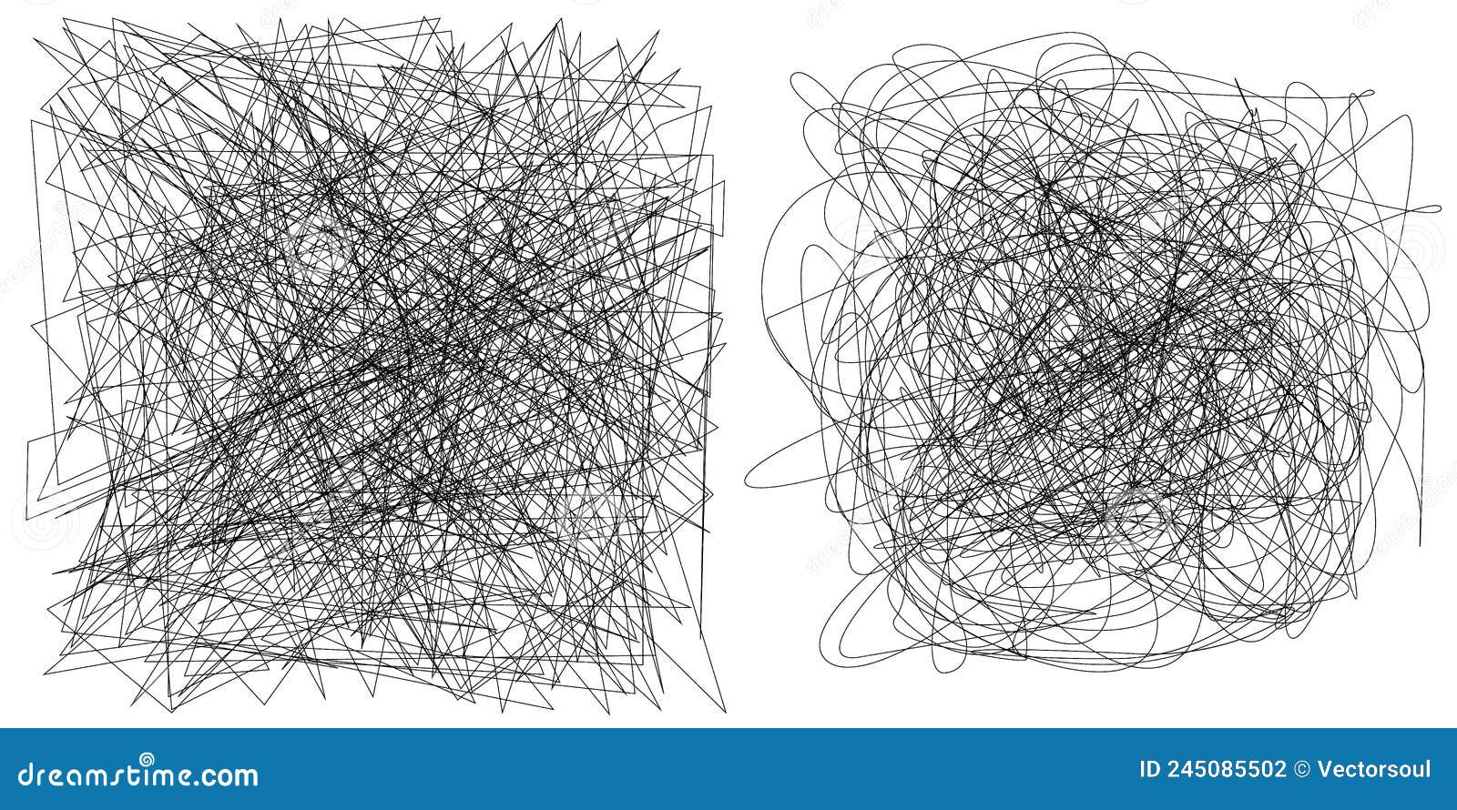 Matching Pair of Edgy, Geometric, Angular and Rounded, Squiggly ...