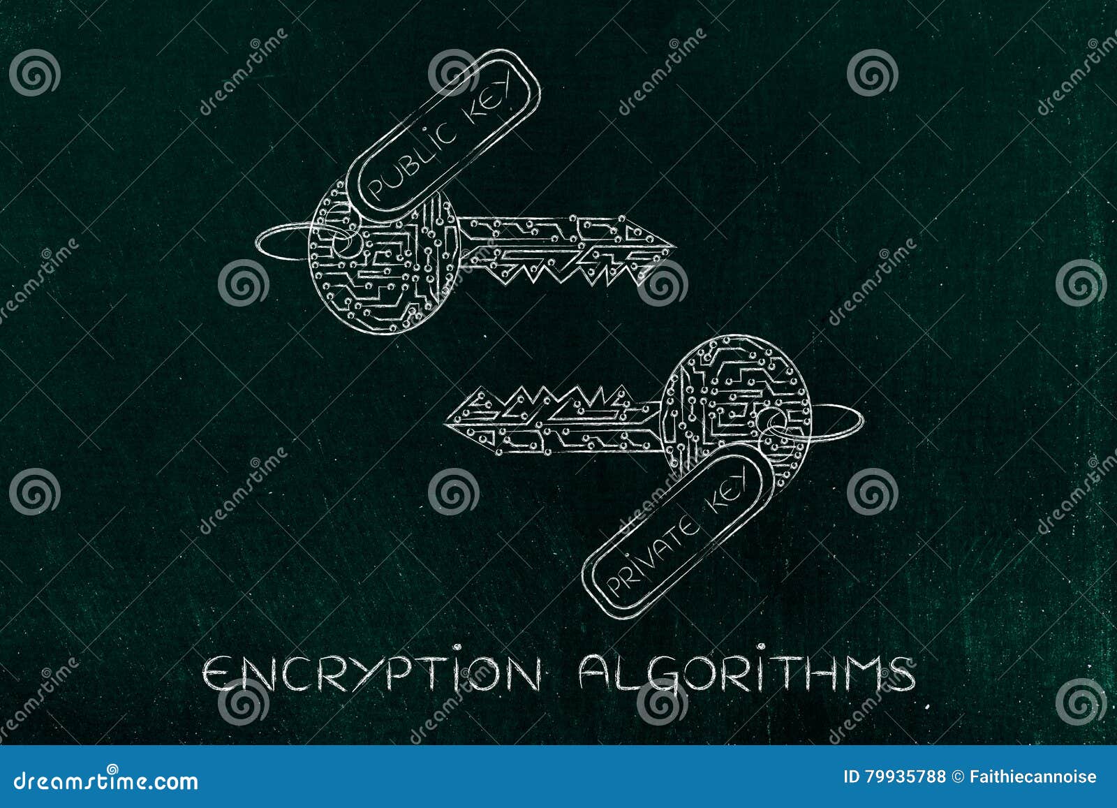 Matching Private & Public Keys Made of Circuits, Encryption Concept ...
