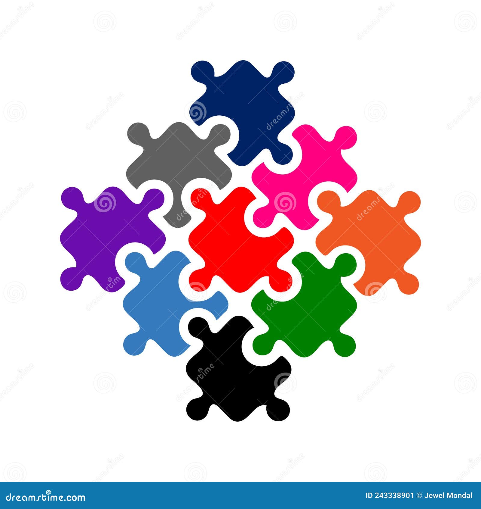 Matching, Puzzle, Solution Icon. Editable Vector Graphics Stock Vector ...